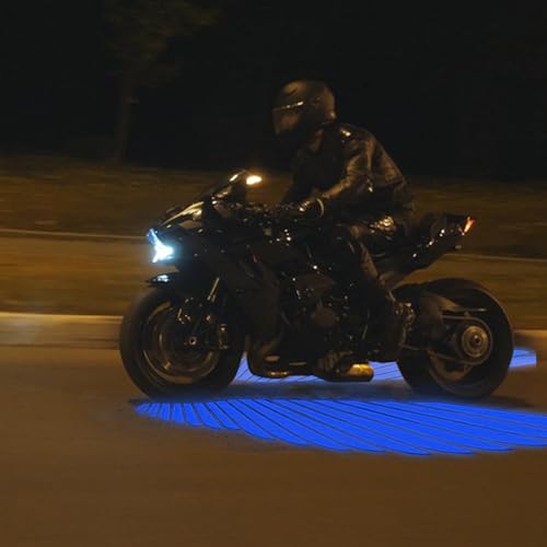 HSOKEW Motorcycle Logo LED Light, Angel-Wings Motorcycle Projection ...