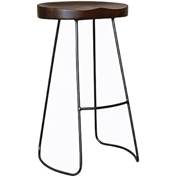 Amazon.com: Bare Decor Aloha Backless Teak Counter Stool with Metal ...