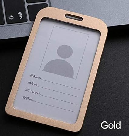 Smart iCards; Natural Hard Metal (Aluminum Alloy) PVC ID Card Holder ...