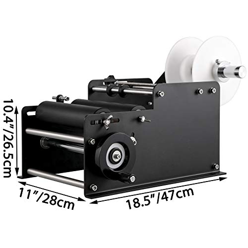 VEVOR MT-30 Round Bottle Labeling Machine, Manual Label Applicator, 20 ...