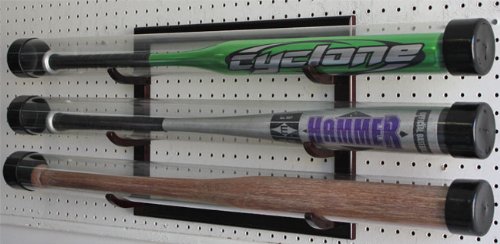 Amazon.com : Baseball Bat Tubes Display Rack Holder Hanger Wall Mount ...