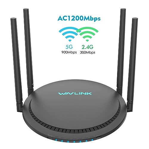 WAVLINK AC1200 WiFi Router Dual Band 2.4GHz+5GHz WiFi Router for ...