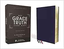 NIV, The Grace and Truth Study Bible, Premium Goatskin Leather, Navy ...