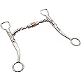 Amazon.com : BAR H EQUINE Twisted Wire Straight Shank Tongue Relief Bit ...