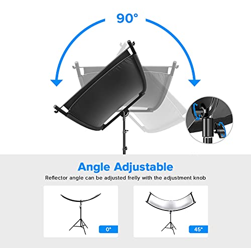 LimoStudio 70 x 24 inch / 5.8 x 2.1 feet [4 Color in 1] Clamshell ...