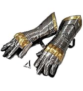 Amazon.com: AnNafi® Armor Gauntlets Steel Gloves w Brass Accents Armor ...