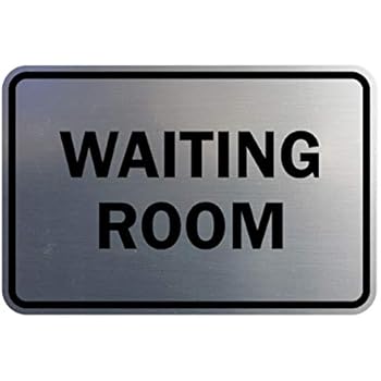 Amazon.com : Standard Waiting Room Door/Wall Sign - Black - Small ...