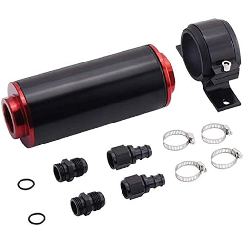 6AN Inline Fuel Filter Kit with Bulkhead Adapters, Push Lock Fittings ...