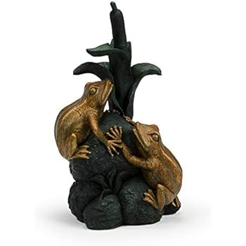 Amazon.com: Aquascape Double Frog with Cattail Spitter Fountain for ...