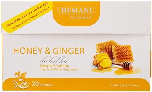 Hemani Live Natural Herbal Tea Honey Ginger Organic 20 Tea Bags ...