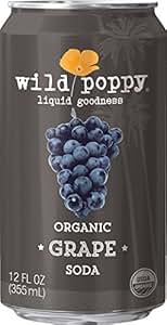 Amazon.com : Wild Poppy Soda Organic Fruit Soda, Grape, 12 Ounce (Pack ...