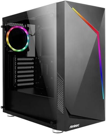 Antec NX Series NX300 Black, Mid-Tower ATX Gaming Case, Tempered Glass ...