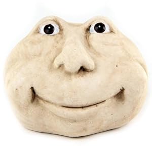 Small Smiling Stone Face Garden Ornament: Amazon.co.uk: Kitchen & Home