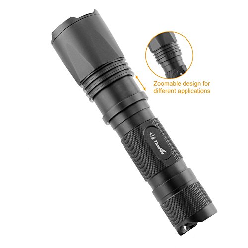ThorFire TA13 LED Flashlight Cree XM-L2 LED Torch Light with Zoomable ...