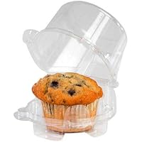 Amazon.com: Clear Cupcake Muffin Single Individual Dome Container Box ...