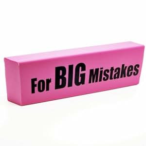 Amazon.com : Giant Rubber Pink Eraser for BIG Mistakes : Office Products