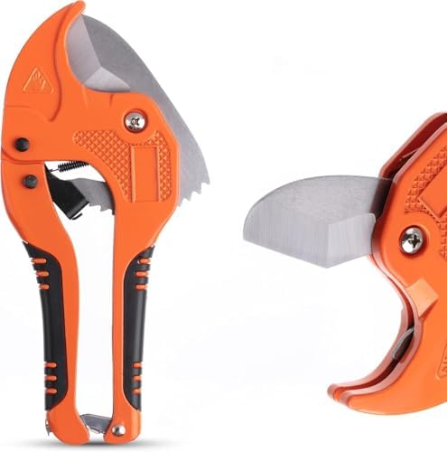 X spring PVC Pipe Cutter, Heavy Duty Plastic Hose Cutter, Smooth ...