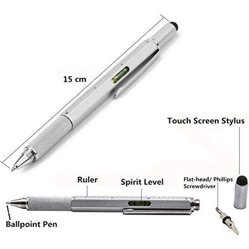 Multifunction Tool Pen, 6 in 1 Tool with Ballpoint Pen, Touch Screen ...