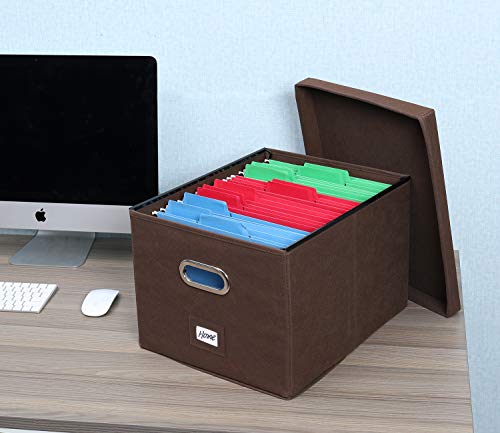 EasyPAG Collapsible File Storage Box - Desk Filing Organizer Bins with ...