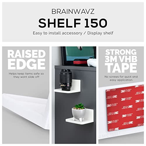 BRAINWAVZ [EOL] 4.6" Adhesive Baby Monitor Wall Mount Shelf, Also for ...