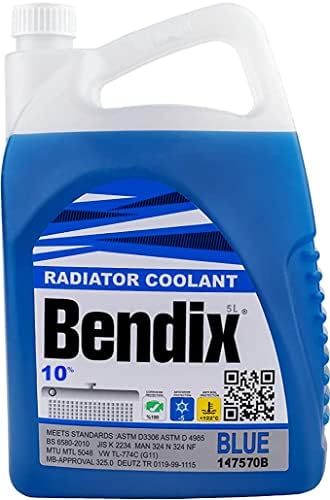 Radiator Cooling Water Blue Concentration 10% - Bendix Blue Anti-Freeze ...