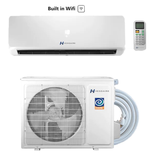 Hessaire 18,000 BTU 1.5 Ton Ductless Mini Split Air Conditioner and ...