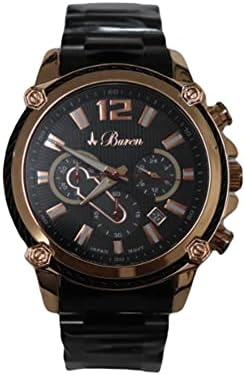 Buren Watch BU81027M Stainless steel bracelet Watch with gold frame and ...
