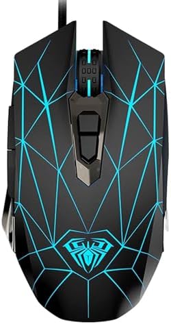 Aula S50 7-Button Gaming Mouse, 4800 DPI, Optical, USB Wired LED ...