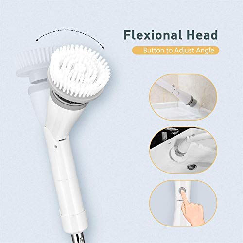 Homitt Electric Spin Scrubber Cordless Shower Scrubber, 360 Power ...