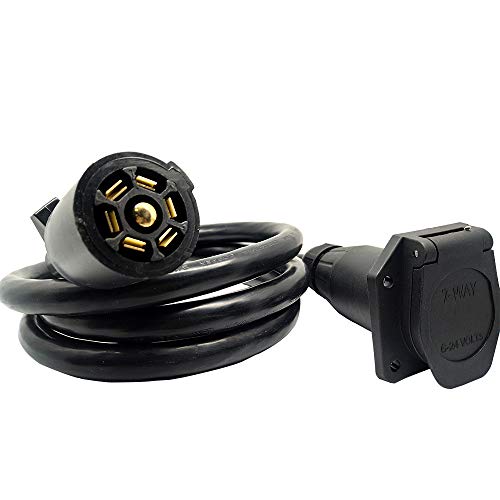 NEW SUN® Heavy Duty 7 Pin Trailer Connector 7-Way Trailer Plug Socket ...