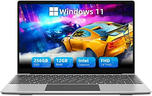 jumper Laptop 14 Inch, 12GB DDR4 256GB SSD, Intel Celeron Quad Core ...