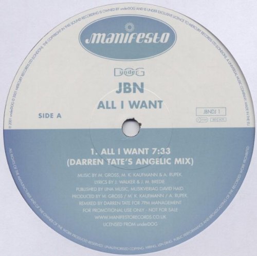 Jbn - All I Want - Jbn 12" - Amazon.com Music
