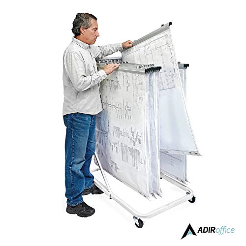 Adir Blueprint Storage - Vertical Poster Display Rack and Plans Holder ...