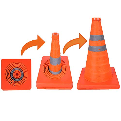 BESEA 28 inch Collapsible Traffic Cones Pop up Safety Road Parking ...