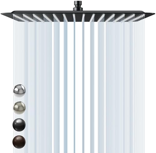 SR SUN RISE Luxury 16 Inch Extra Large Square Stainless Steel Shower ...