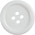 Amazon.com: 60pcs White Buttons - 1inch Plastic Resin Flatback Large 4 ...