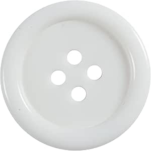 Amazon.com: 60pcs White Buttons Sewing Plastic Resin 1inch Buttons for ...