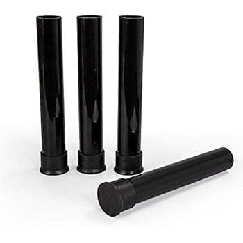 Vispronet 10.75in Table Risers (4) Black PVC Pipes with Caps, Fits ...