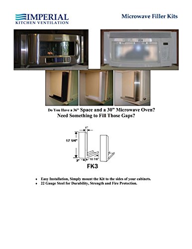 Universal Stainless Steel Over the Range L Shaped Microwave Fill Filler ...