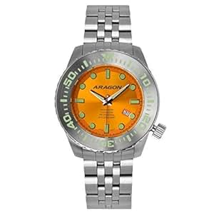 Amazon.com: Aragon Men's Automatic-self-Wind Watch with Stainless-Steel ...
