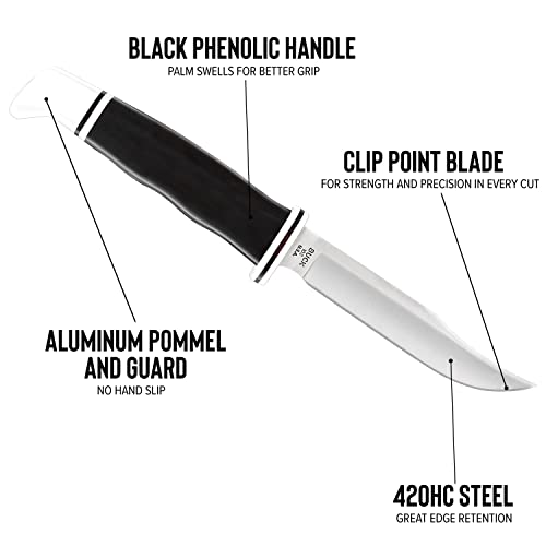 Buck Knives 102 Woodsman Fixed Blade Hunting Knife, 4" Stainless Steel ...
