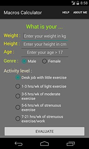 Macros Calculator:Amazon.com:Appstore for Android