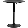 Amazon.com: MoNiBloom Bar Table Round Cocktail Table, 31.5 Inch Adjustable-Heigh Pub Table ...