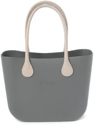 Authentic Italian O Bag in Steel Gray with Long Dove Handles: Handbags ...