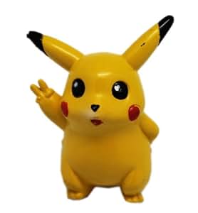 Amazon.com: Mini Size Peace Sign Pikachu Pokemon Figurine Model: Toys ...