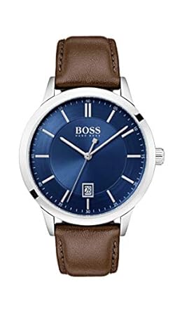 Hugo Boss Watch Mens Chronograph Quartz Watch with Leather Strap ...