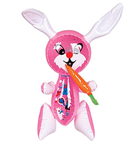 Large 17" Pink Inflatable Easter Bunny Rabbit With