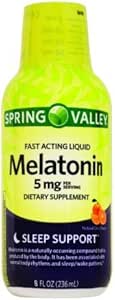 Amazon.com: Spring Valley Melatonin Fast Acting Liquid, 5 mg, 8 Oz ...