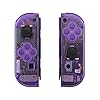 eXtremeRate Clear Atomic Purple Joycon Handheld Controller Housing with ...