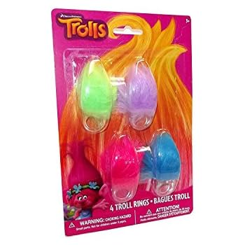 Amazon.com: DreamWorks Trolls Plastic Rings: Toys & Games